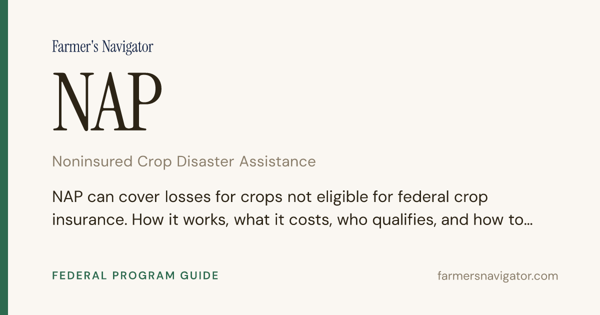NAP 2026: Noninsured Crop Disaster Assistance